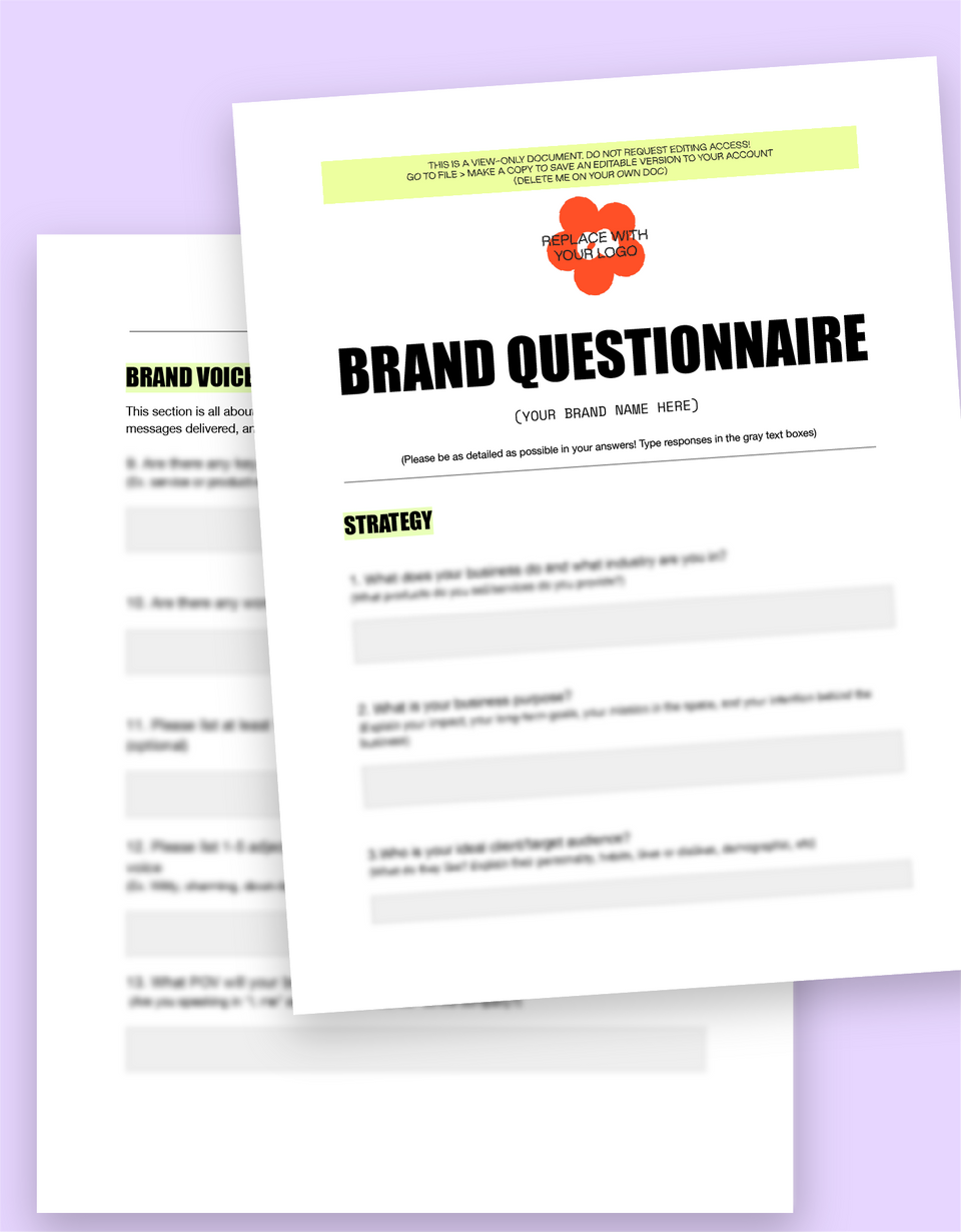 Brand Strategy Questionnaire Template – ATNN Design