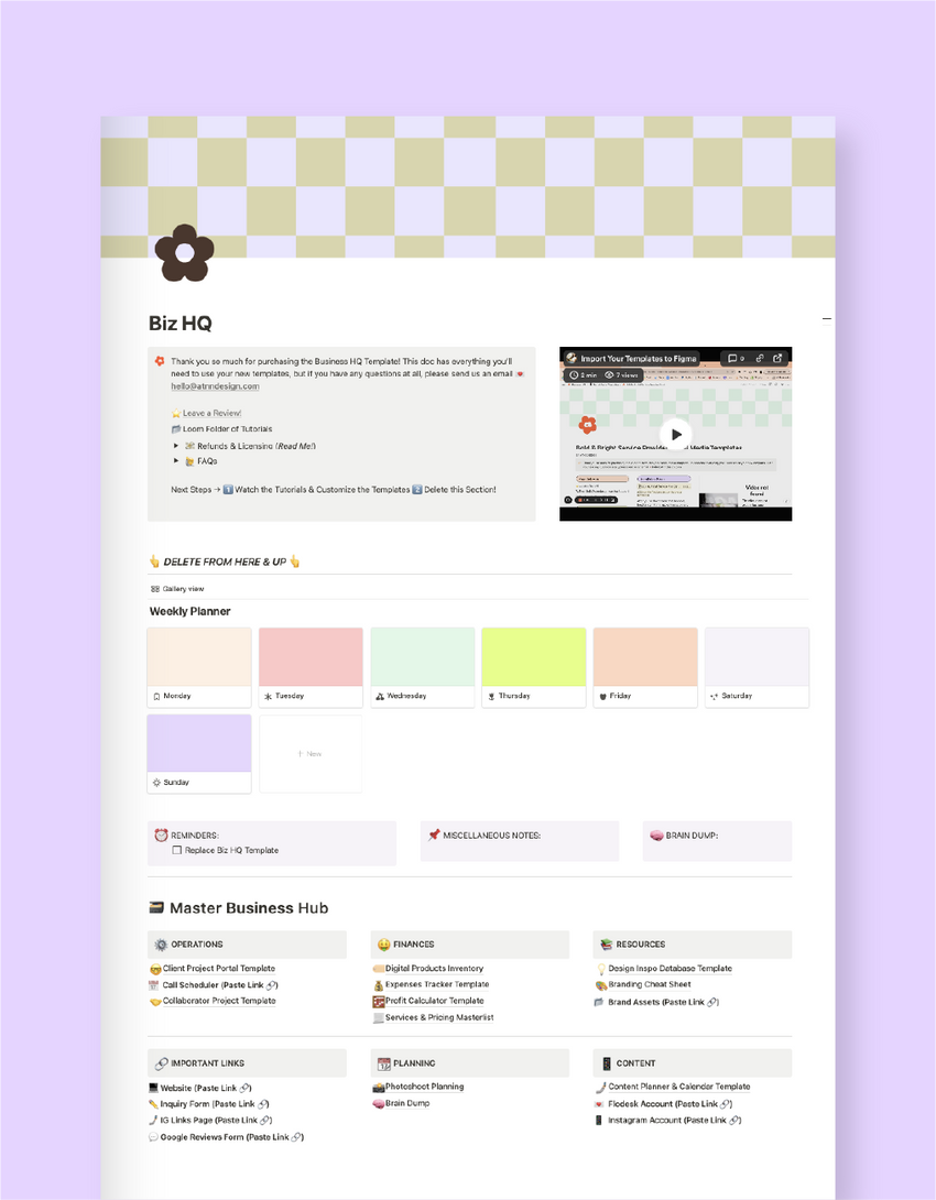 Notion Biz HQ Template Bundle – ATNN Design